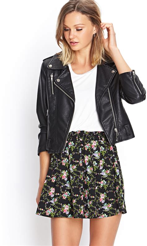 Forever Floral Print Skater Skirt Forever Lookastic