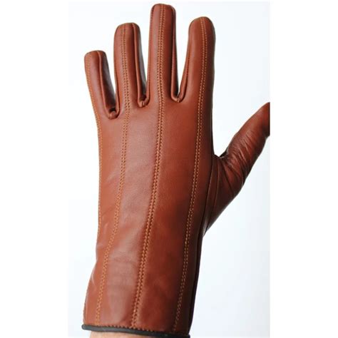 Gants En Cuir Fins Pour L Hiver Gants En Cuir Marrons Pour Femmes
