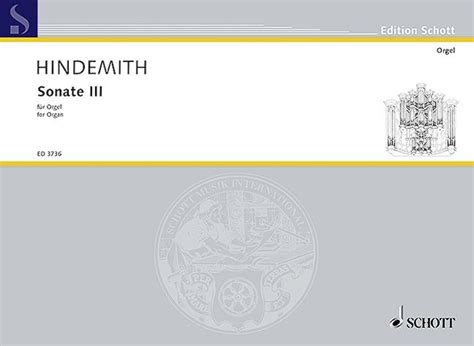 Sonate Iii De Paul Hindemith Partitions Pour Orgue