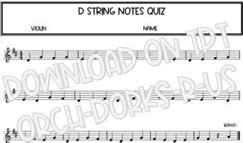 Orchestra Note Reading Quiz BUNDLE Printable Edition By OrchDorksRUs