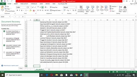 Tutorial Membuat Wordcloud 1 Buka Data Yang Sudah Di Benahi Yaitu