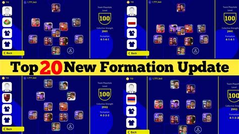 Top 20 Formation Update This Week Efootball Mobile 2023 Youtube