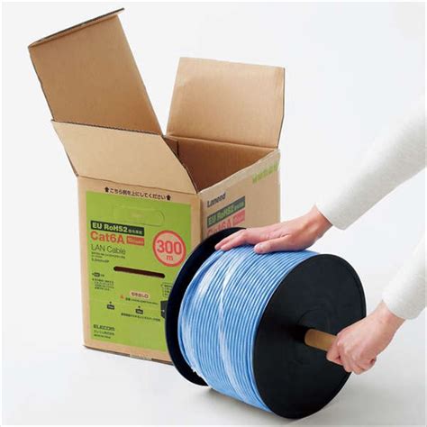 Cat6a 長尺lanケーブル 青 300m 高速 安定 ネットワーク環境 自作用lanケーブル エレコム Ld Gpalbu300rs