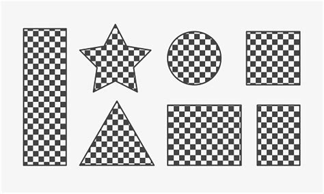 레이스 플래그 패턴 모양입니다 체크 무늬 사각형이 설정됩니다 투명한 원과 삼각형 형태 그레인 텍스처 벡터 일러스트 레이 션 경쟁에 대한 스톡 벡터 아트 및 기타 이미지