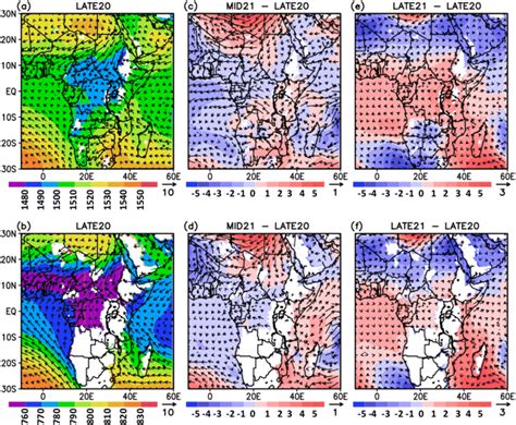 Climatological Horizontal Wind Vectors Ms And Geopotential Height