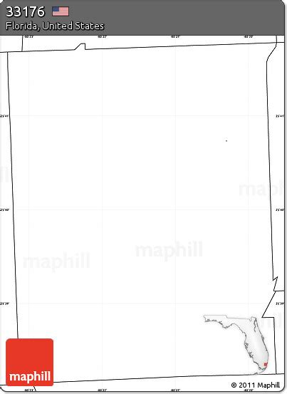 Free Blank Simple Map Of Zip Code 33176