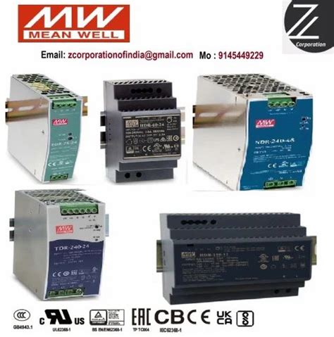 Meanwell Din Rail AC To DC Power Supply Input Voltage Range 85
