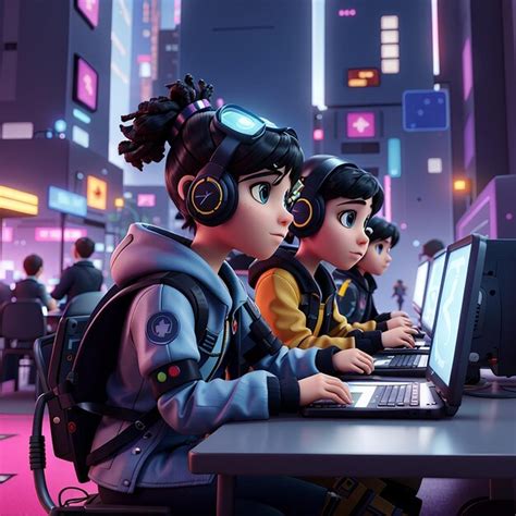 Cyberpunk Coding Bootcamp Premium Ai Generated Image