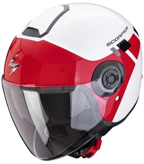 CASCO SCORPION EXO CITY II MALL BLANCO ROJO