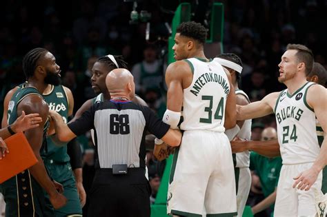 Celtics Jaylen Brown Says Giannis Antetokounmpo Threw An Elbow During