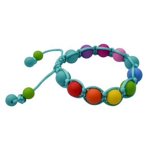Aqua Rainbow Chewelry Bracelet Wearable Sensory Fidget Munchables