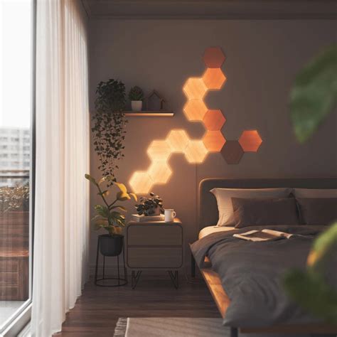 Nanoleaf Elements Hexagon Expansion Wood Look Pack 3 Panels
