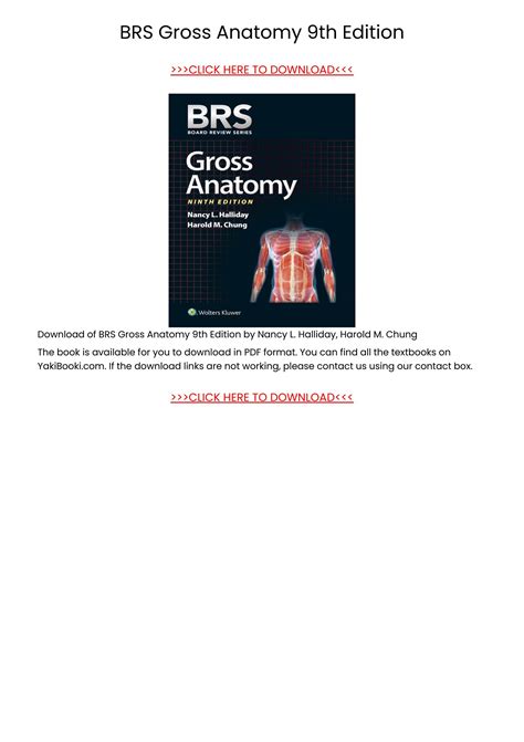 Download Brs Gross Anatomy 9th Edition Pdf By Helen Alston Issuu