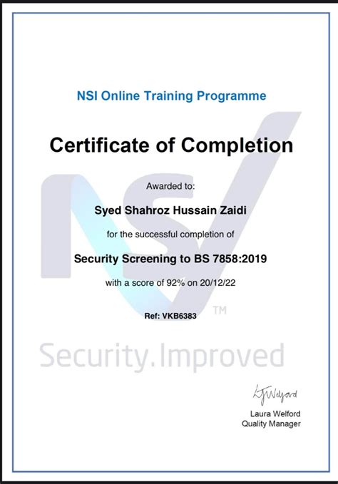 Syed Shahroz Hussain Zaidi On Linkedin Passed Completed Nsi