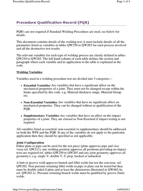 Essential And Non Essential Variables For Wps Pqr Pdf Joining Electric Heating