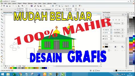 Cara Mudah Desain Grafis Untuk Pemula Coreldraw X7 Part 1 Youtube