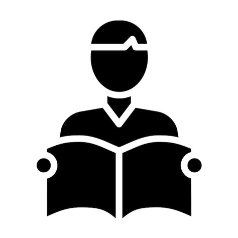Vector Design Student Reading Icon Style Premium Vector