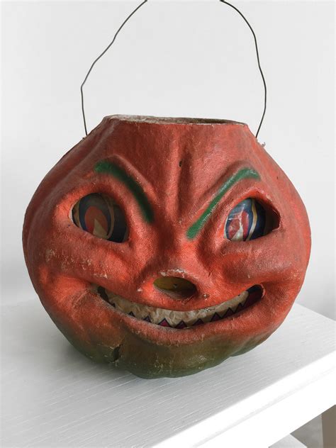 Vintage Papier Mâché Pumpkin X058