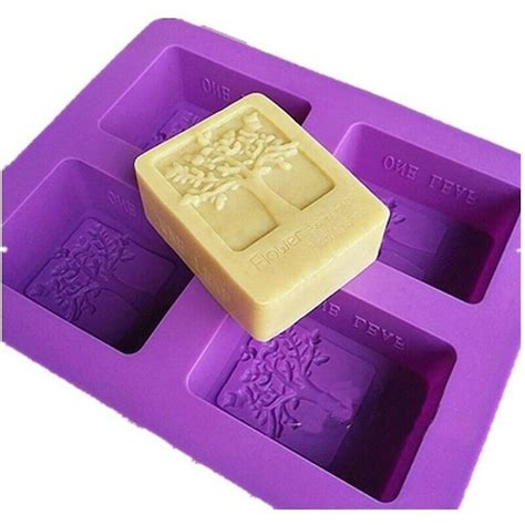 Rectangle Shape And Creative Tree Pattern Silicone Soap Molds Fruugo Uk