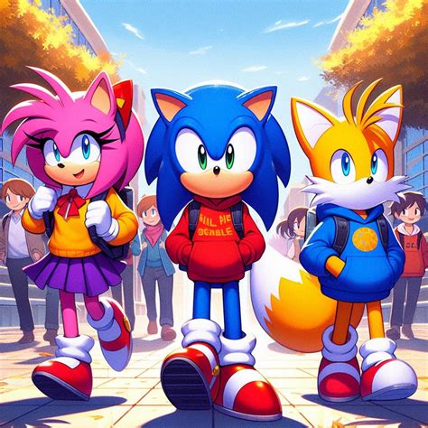 Sonic Amy And Tails Walking To Sgau 4 By Barthisher98 On Deviantart