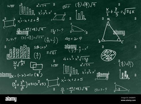 Chalkboard With Writing Math Formula Background Back To School