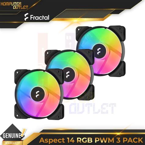 Jual Fractal Fan Case Aspect 14 Rgb Pwm Triple Pack Shopee Indonesia