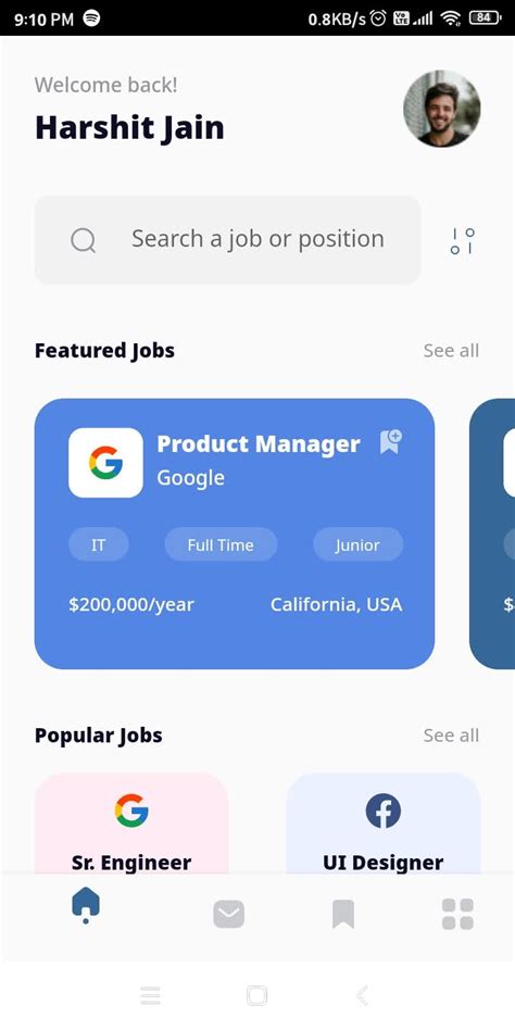 A Job Search App Made Using Flutter That Provide User With Latest Jobs