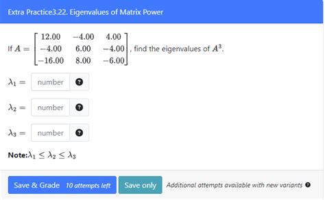 Solved Extra Practice322 ﻿eigenvalues Of Matrix Powerif