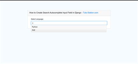 How To Use Search Autocomplete Input Field In Django By Bhavesh