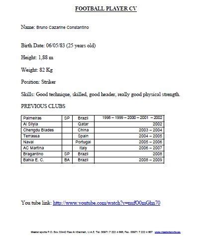15 Free Soccer Player Profile Templates Forms Examples Template