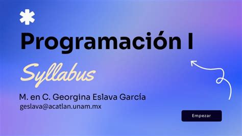 Syllabus Programación I Genially