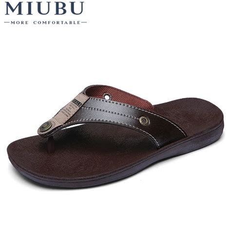Miubu New Arrival Summer Cool Men Flip Flops British Style Boardered