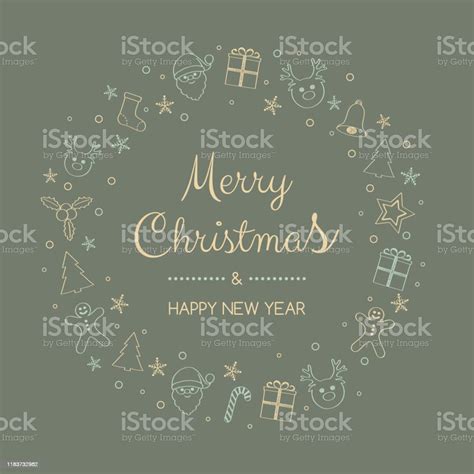 장식과 손으로 그린 요소와 크리스마스 화환 벡터 갈란드 장식품에 대한 스톡 벡터 아트 및 기타 이미지 갈란드 장식품 개념