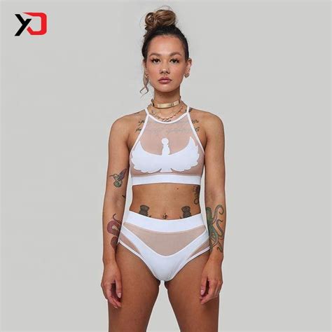 Xd Women Sexy Pole Wear High Waist Mesh Pole Dance Clothing I S I S