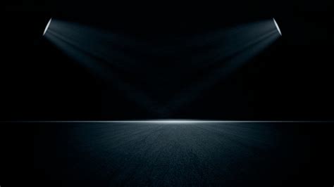 어두운 무대 쇼 진한 파란색 배경 빈 어두운 장면 네온 라이트 및 스포트라이트 연기가있는 콘크리트 바닥과 스튜디오 룸은 디스플레이 제품의 내부 질감을 떠 올립니다 0명에