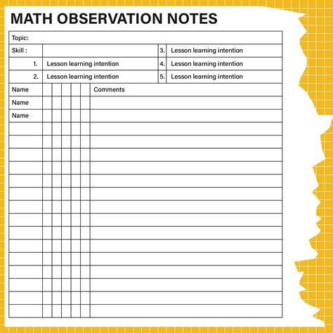 Observation Forms 10 Free Pdf Printables Printablee