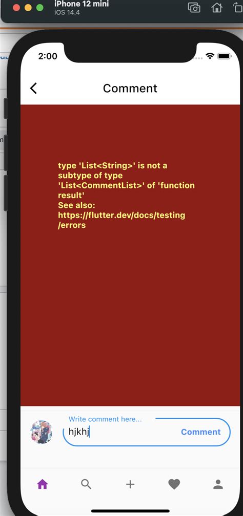 Dart Another Exception Was Thrown Type List Is Not A Subtype Of