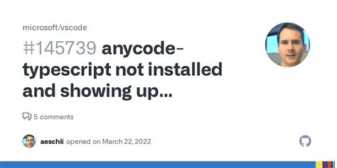 Anycode Typescript Not Installed And Showing Up Randomly On The