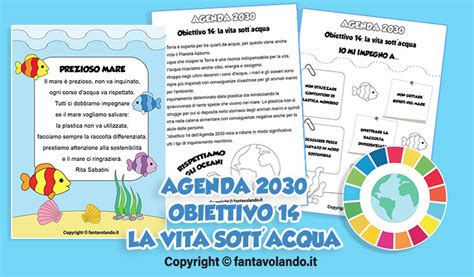 Agenda 2030 Percorso Per La Scuola Primaria Obiettivo 14 La Vita Sott