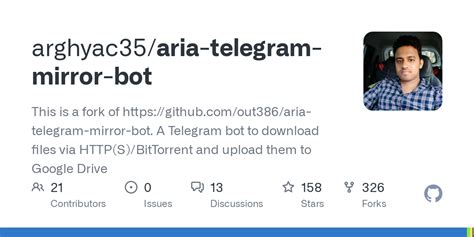 Github Arghyac35aria Telegram Mirror Bot This Is A Fork Of