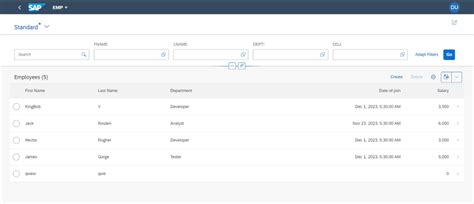 Fiori Elements Perform Crud Operation By Using Od Sap Community