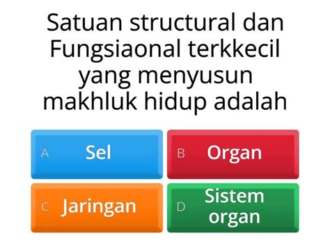 Perbedaan Sel Tumbuhan Dan Hewan Quiz