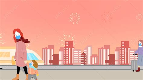 Spring Festival Epidemic Prevention Gradient Simple Powerpoint Background For Free Download