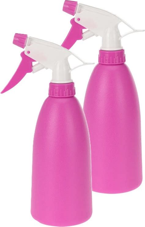 Plantenspuit 2x Roze 480 Ml Kunststof 11 X 8 X 23 Cm Plantensproeier Bol