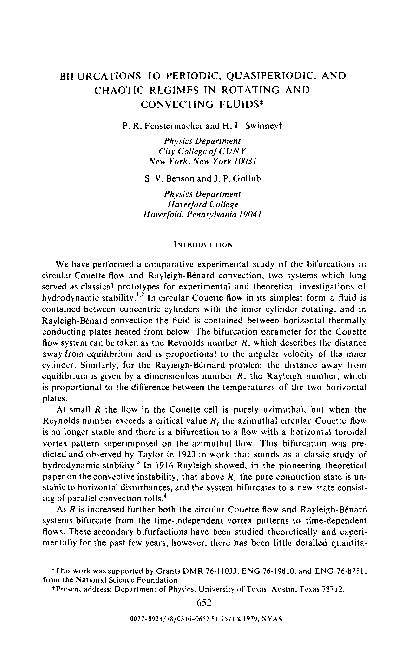 Pdf Bifurcations To Periodic Quasiperiodic And Chaotic Regimes In Rotating And Convecting