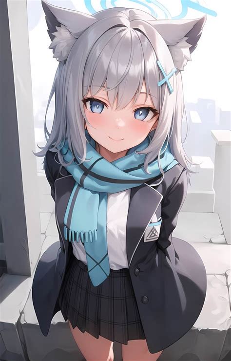 砂狼白子 插画师louis的ai绘图（碧蓝档案）插画图片 Bobopic