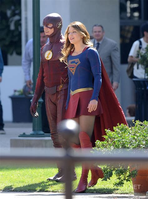 Flash And Supergirl Crossover Photos From Los Angeles