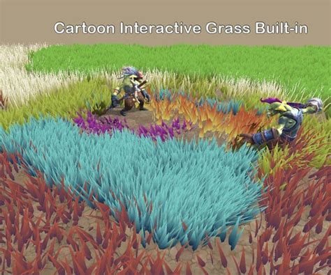 Artstation Unity Shader Cartoon Interactive Grass Built In Game