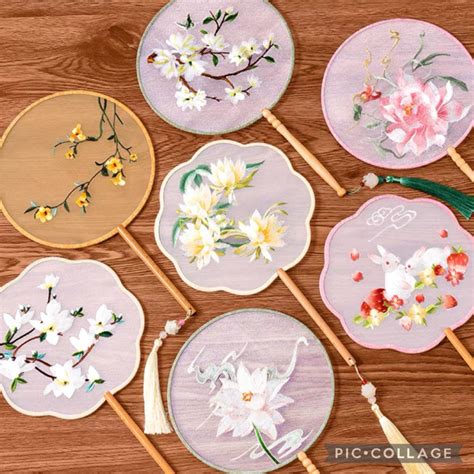 🌸花花媽媽🌸蝦皮隔日到貨🔥🈵商品滿百才會寄出 成品精緻雙面刺繡團扇 多款可選 蝦皮購物