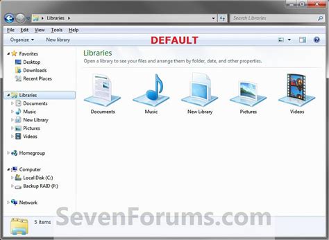 Libraries Rename In Windows 7 Navigation Pane Tutorials
